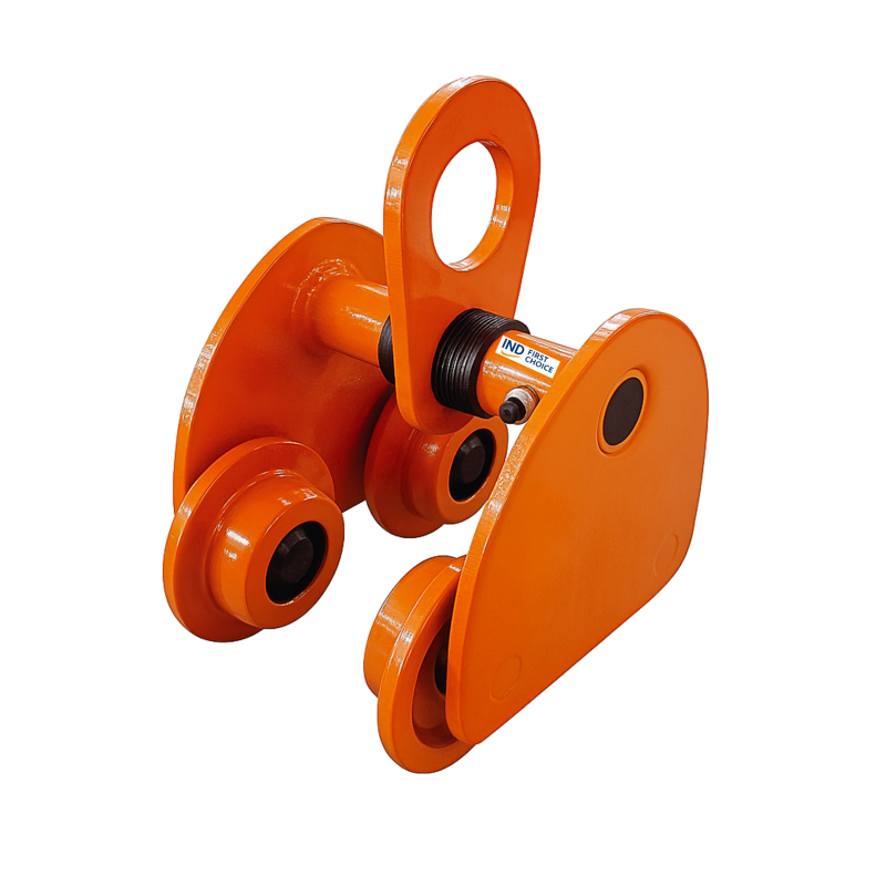 IND FIRST CHOICE Plain Trolley | 1 Ton Capacity | Heavy-Duty Steel | Manual Beam Movement for ...